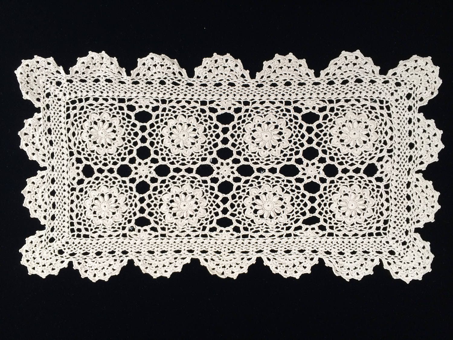 Home & Living Home Décor Oblong Crochet Lace Doily etna.com.pe