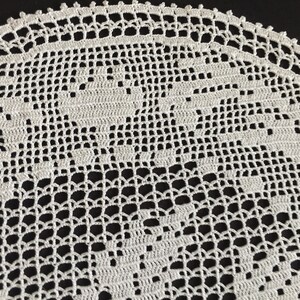 Mary Card Designed "thistle D'oyley" Filet Crochet Lace Doily English ...