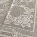 Mary Card rosebud Crochet Lace and Linen Vintage Tablecloth English ...