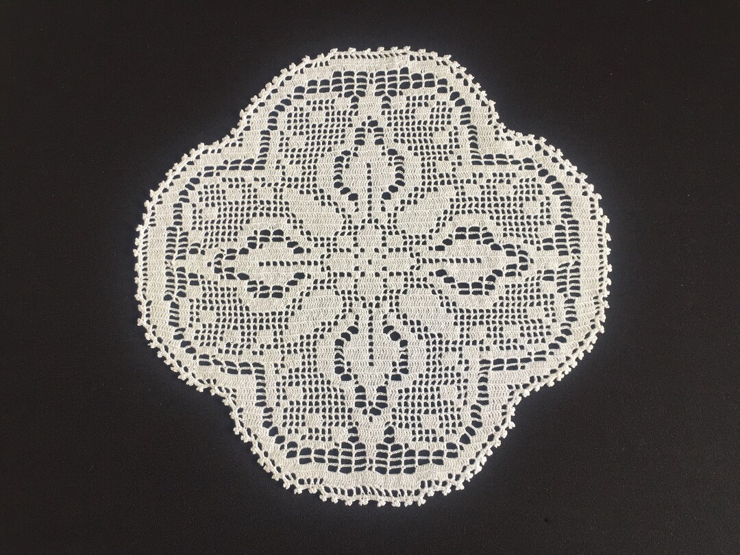 Vintage Lily of the Valley Crochet Doily, Art Deco Lace, Mary Card ...
