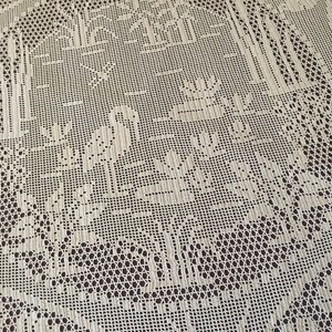Mary Card Designed "pond Lily" (1930s) Filet Crochet Lace Large ...