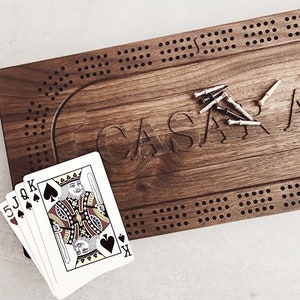 Cribbage Board, Personalized Crib Board, Gift for Card Players, Board ...