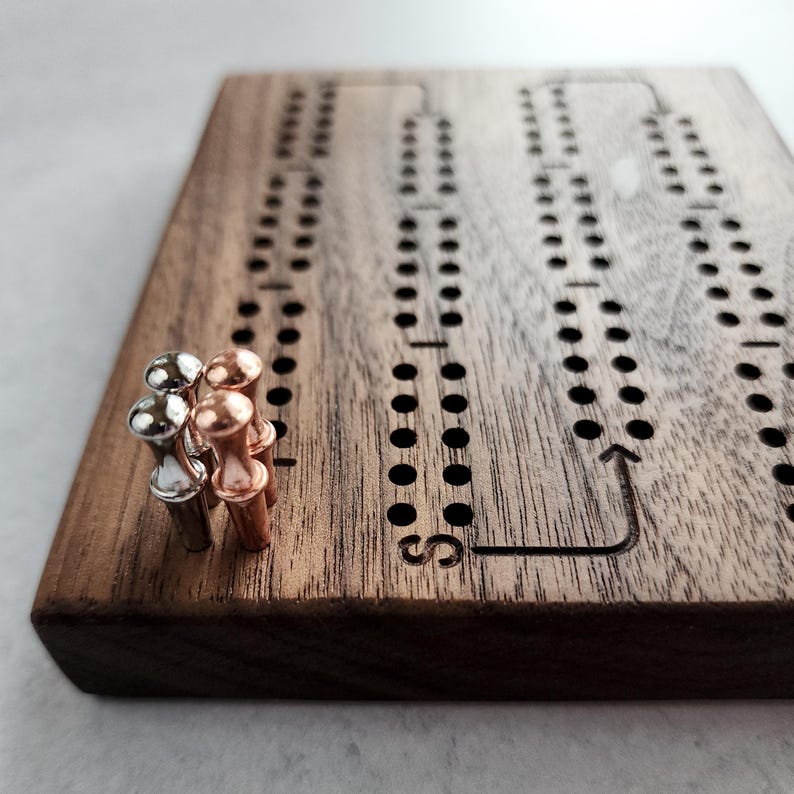 Travel Cribbage Board With Peg Storage and Personalization Available - Etsy