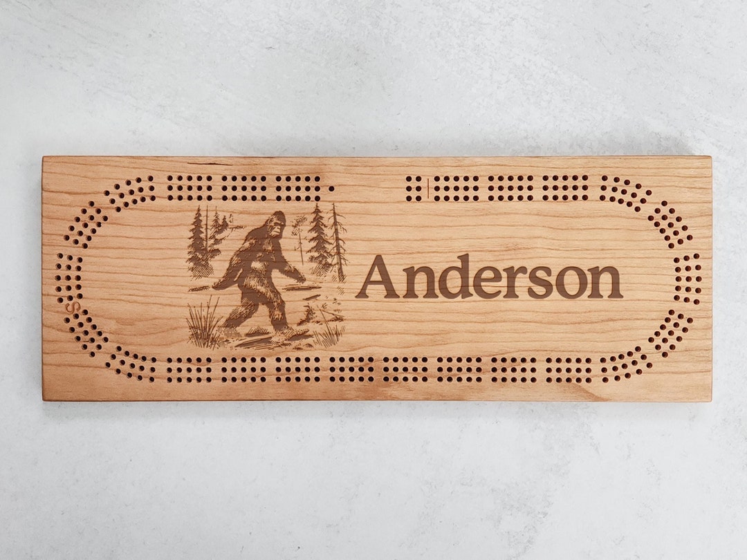 Funny Cribbage Board, Bigfoot Crib Board, Birthday Gift for Dad ...