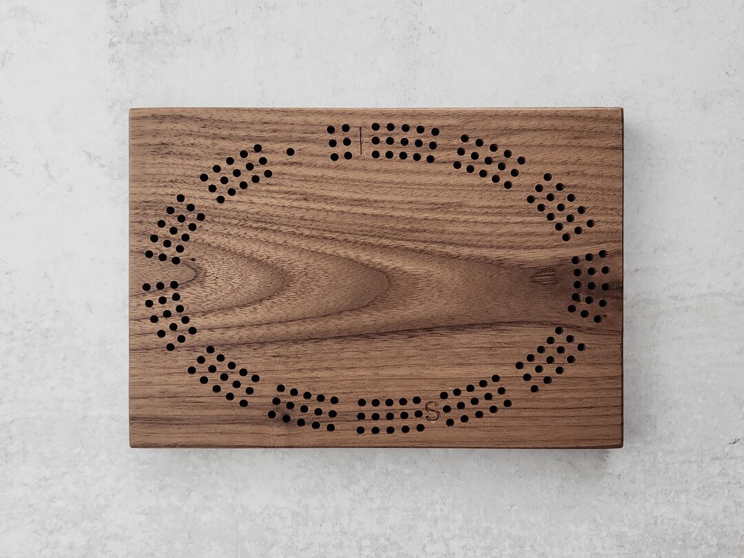 Small Cribbage Board With Peg Storage, Travel Size, Personalized - Etsy