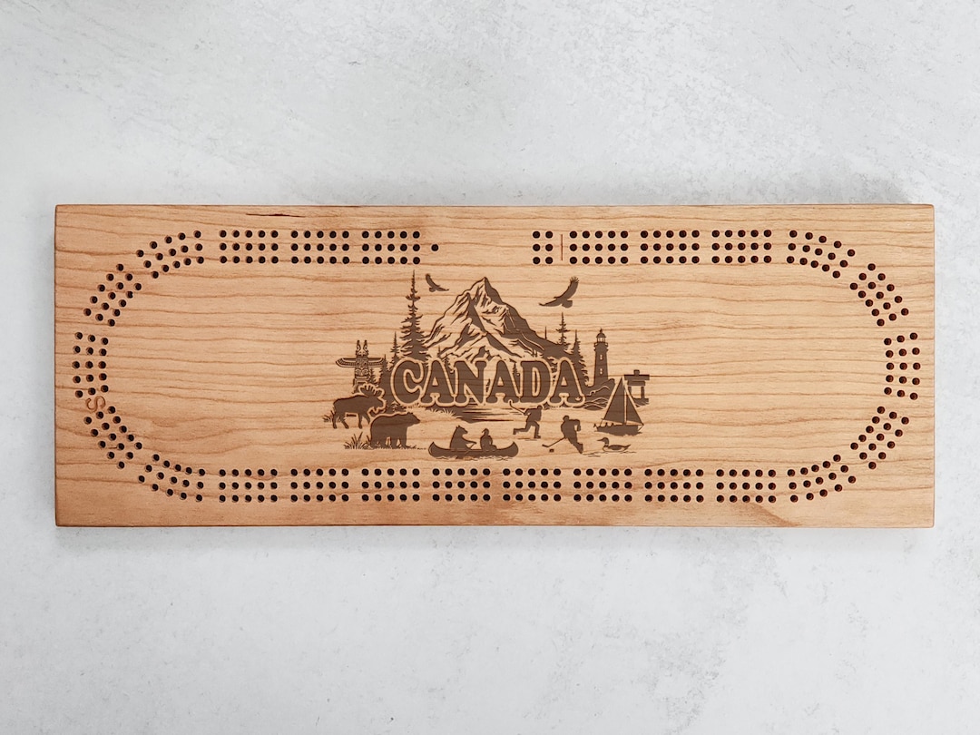 Canada Cribbage Board - 3-track - Etsy