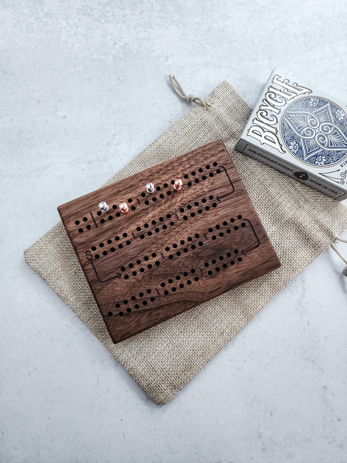 Travel Cribbage Board With Peg Storage and Personalization Available - Etsy