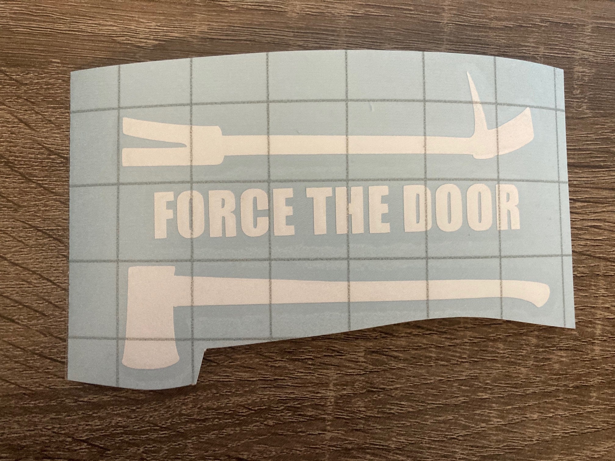 Paper Firefighter Force the door halligan flat head axe sticker for ...