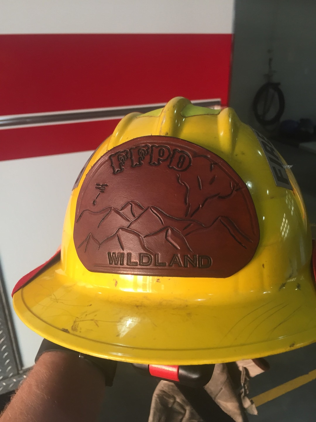 Firefighter Leather Wildland Helmet Front - Etsy