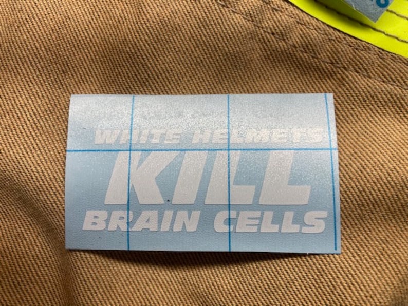 Funny Firefighter Vinyl White Helmets Kill Brain Cells Sticker - Etsy