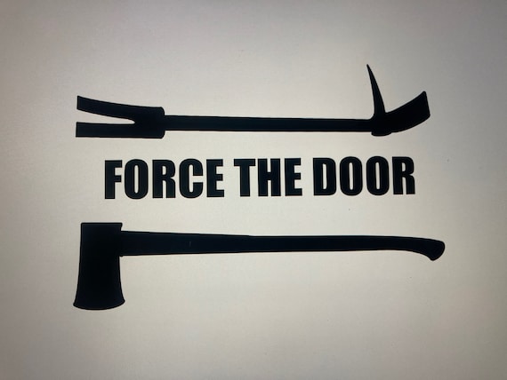 Paper Firefighter Force the door halligan flat head axe sticker for ...
