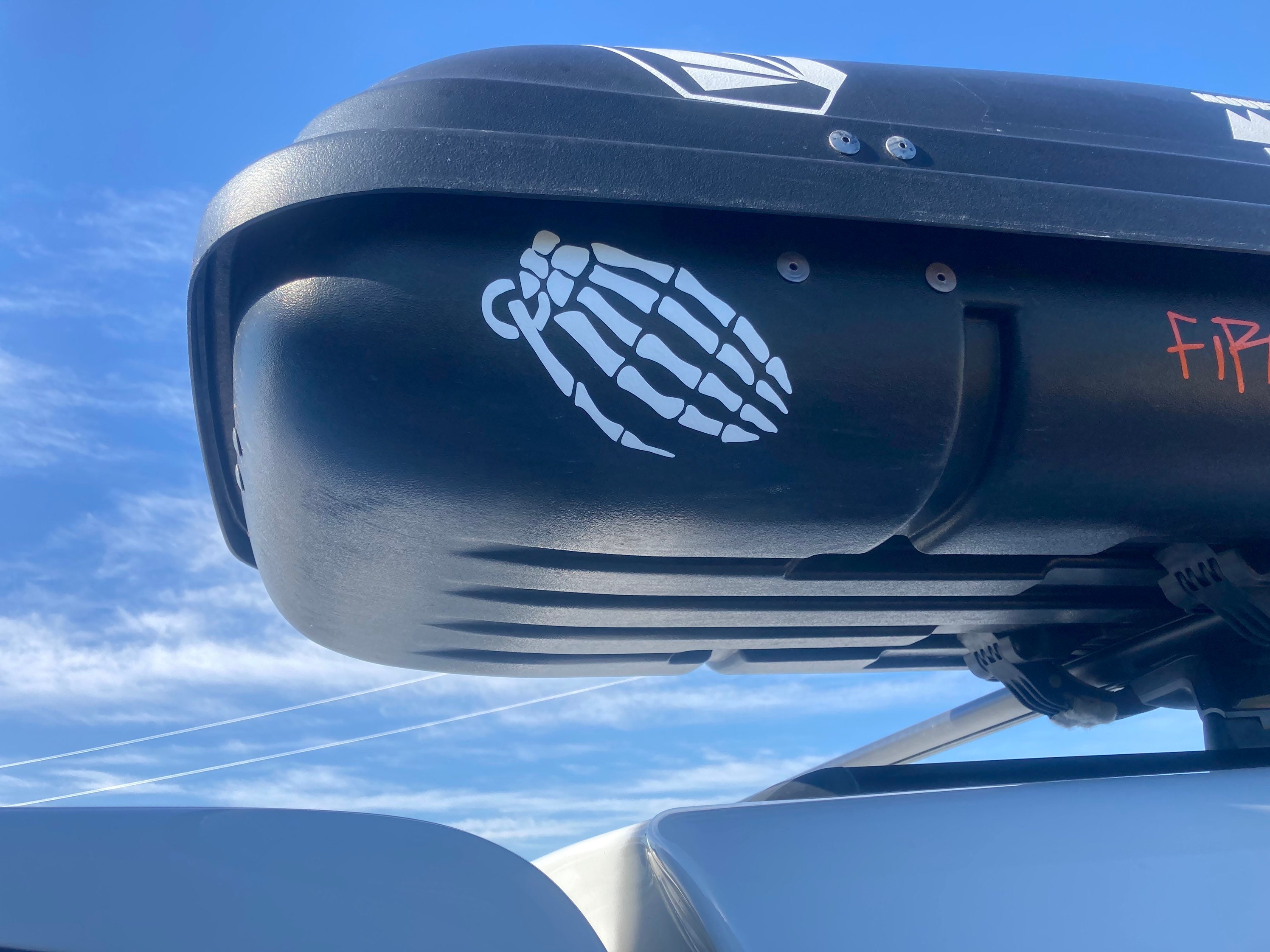 Skeleton Hand Grenade Stickers for Snowboarding Skiing and | Etsy