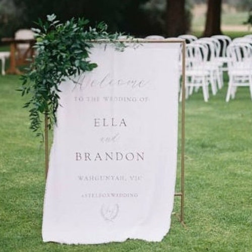 Custom Wedding Welcome Sign Minimalist Wedding Welcome Sign - Etsy