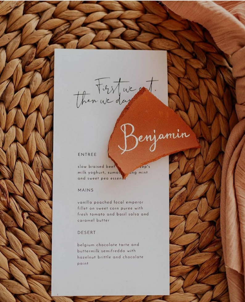 CORA Terracotta Place Cards | Etsy