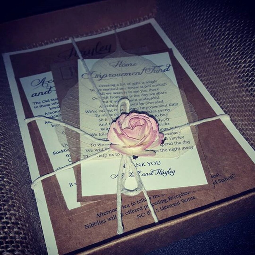 Rustic Box Wedding Invitations - Etsy