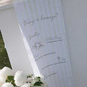 TAHLIA | Linen Bar Sign - Etsy