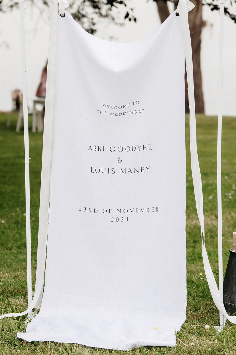Printed Linen Signage - Etsy Australia