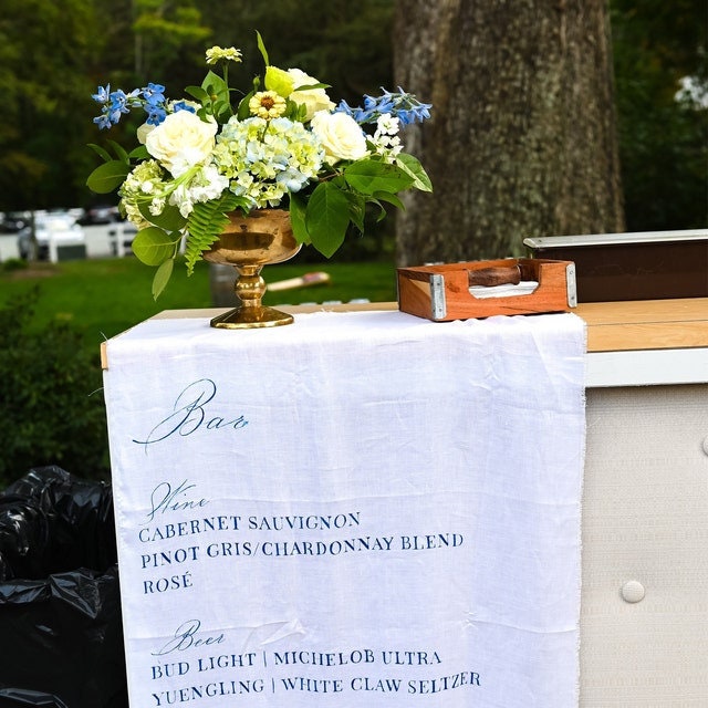 Millie Hand Lettered Linen Bar Sign - Etsy Australia