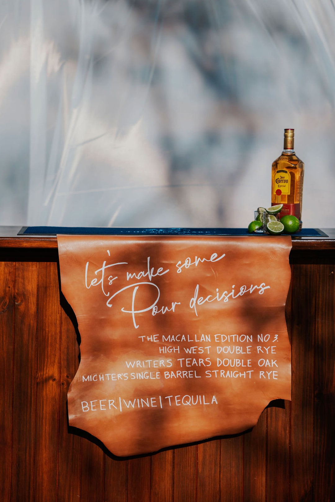 Austin | Leather Bar Sign - Etsy