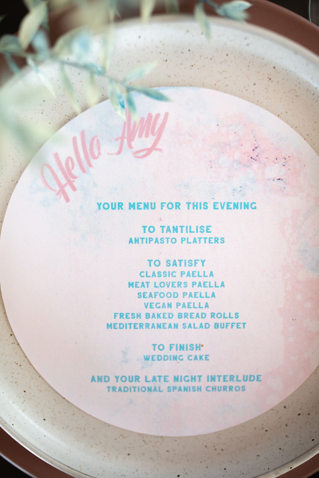 JUNIPER | Bubbly Round Menu - Etsy