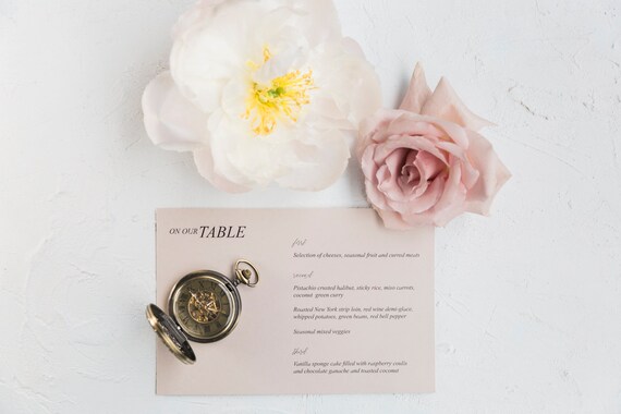 SYBIL Stone Menu | Etsy