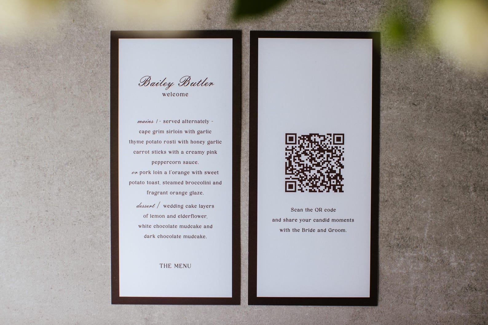 SYBIL | Old Money Brown Menu - Etsy