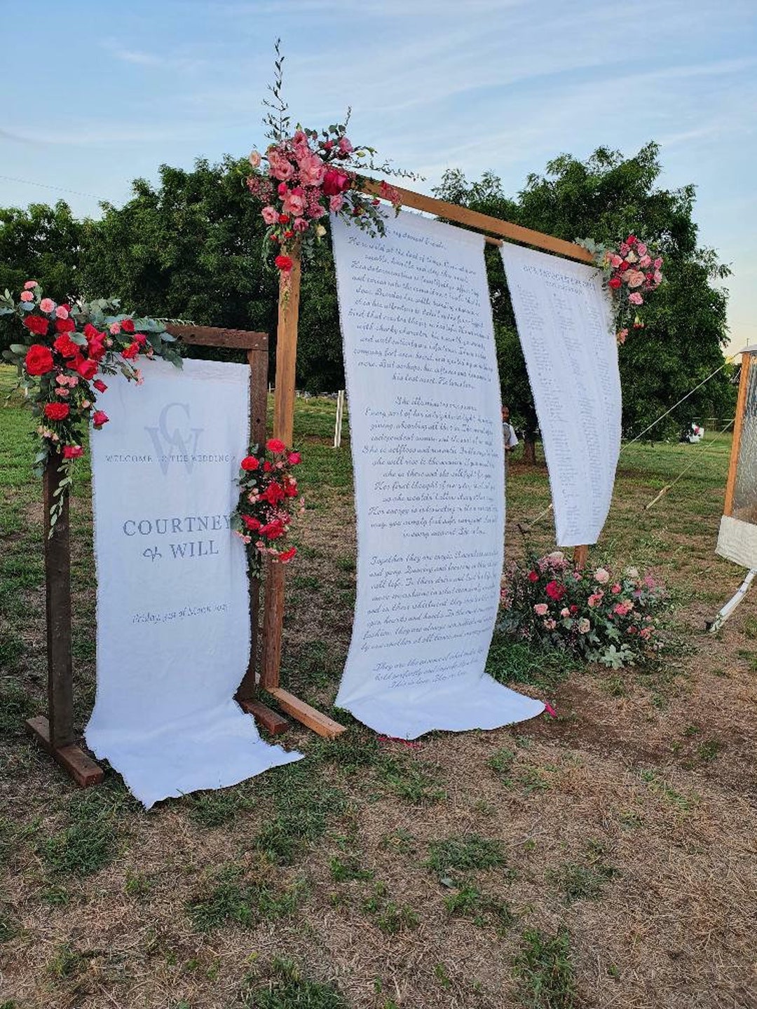 Printed Linen Signage - Etsy