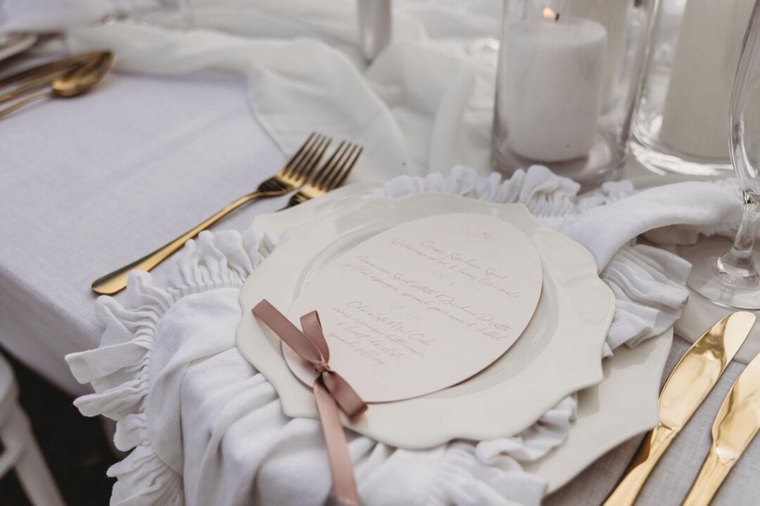 JACKIE | Oval Menu - Etsy
