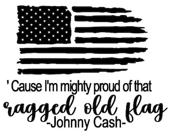 Ragged Old Flag - Johnny Cash - Etsy