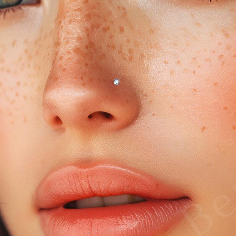 Micro Nose Stud - Etsy