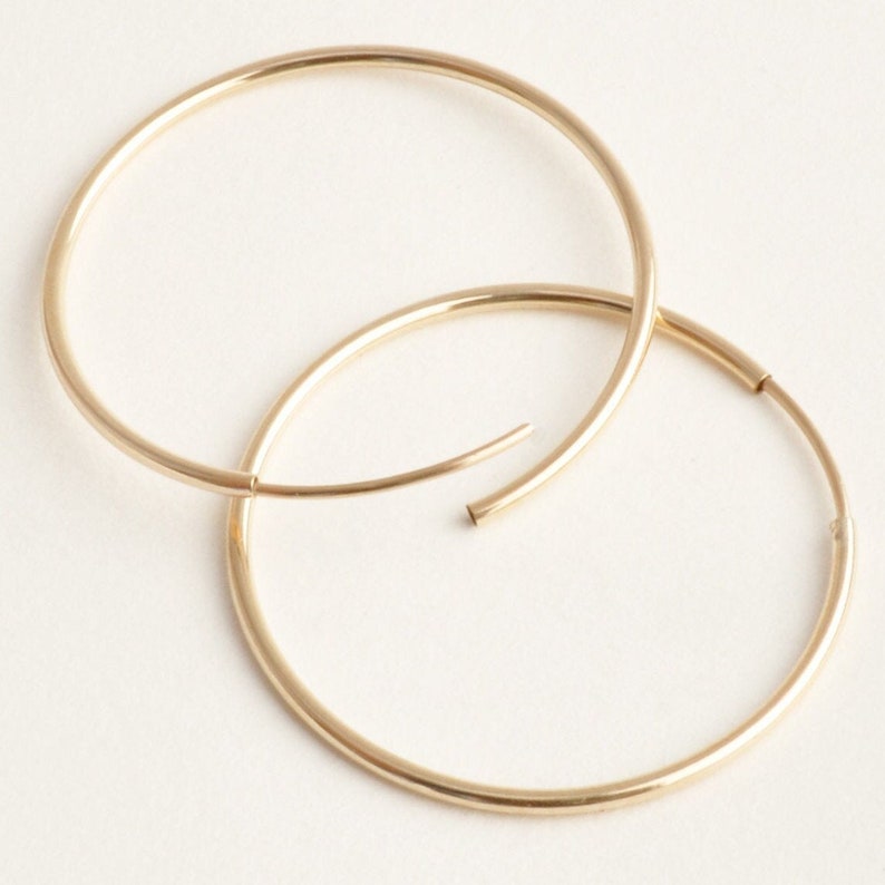 Endless Hoop Earring High Quality Gold Hoops 30 12mm Hoop - Etsy