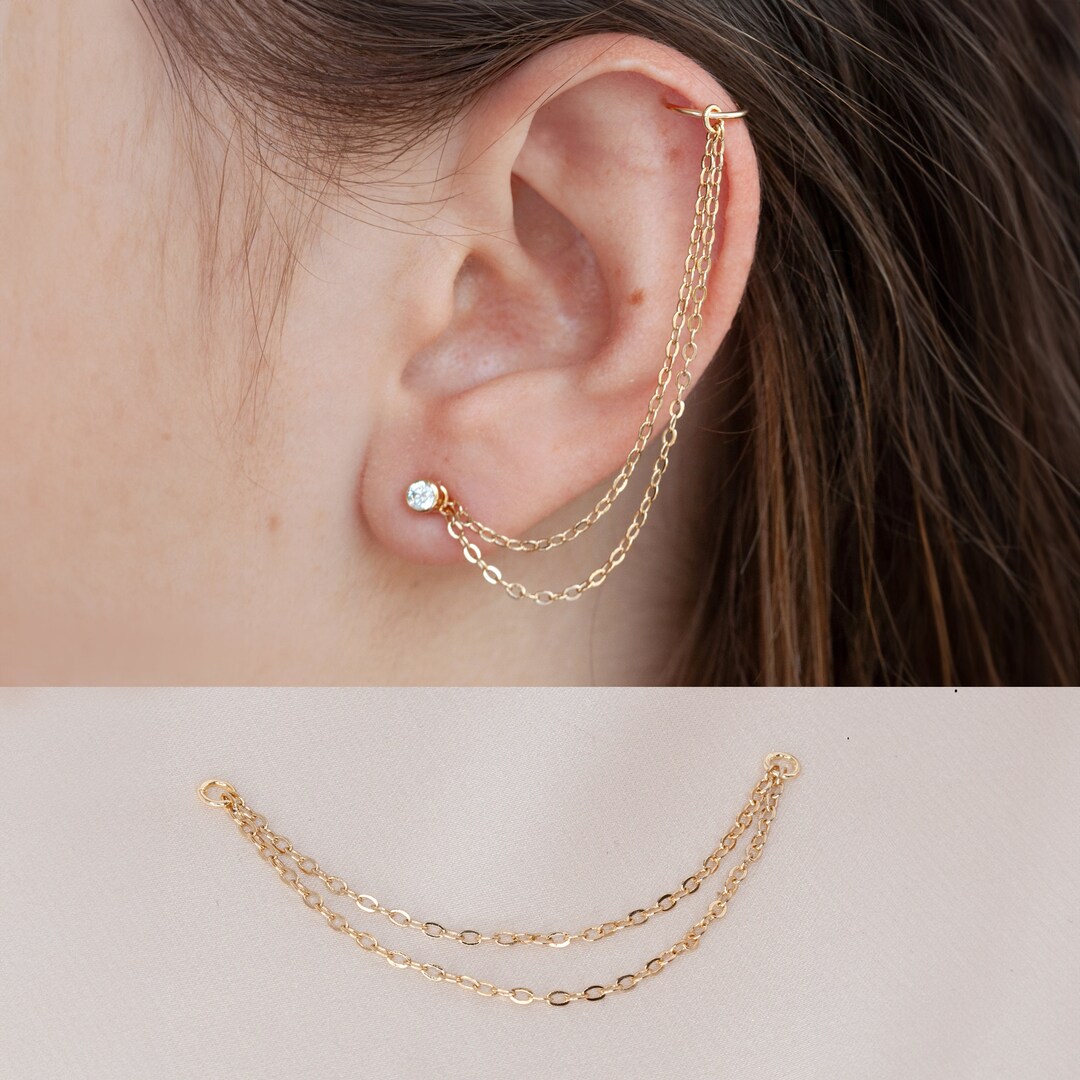 Chain Earring Attachment, Connector Link Fringe Earrings - Etsy