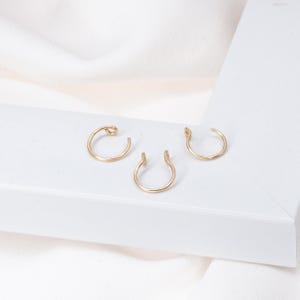 Faux Nose Rings Set: No Piercing Needed, Fake Septum & Lip Ring - Etsy