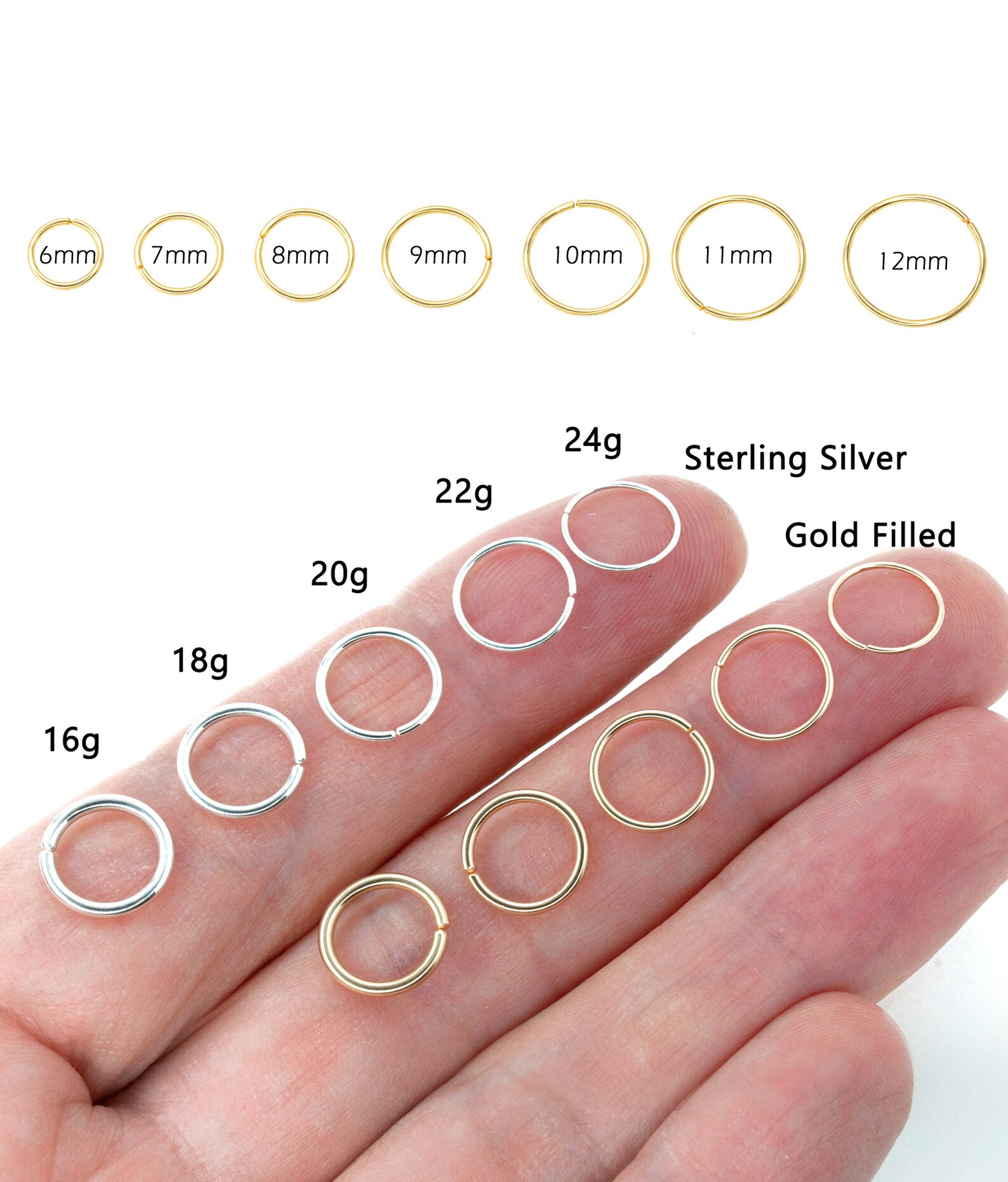 18G Thick Septum Ring - Nose Ring - Hoop Piercing - Septum Jewelry - Etsy