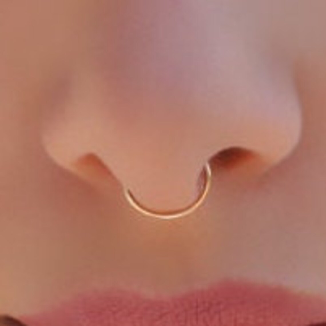 Faux Septum Ring Fake Septum Piercing Cuff Septum Ring - Etsy
