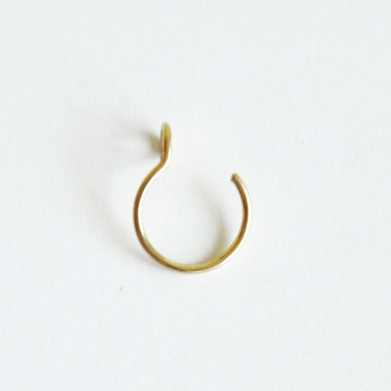 Tiny Fake Nose Ring No Piercing Needed Faux Nose Piercing - Etsy
