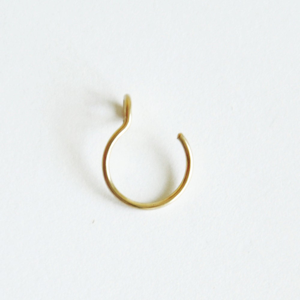 Tiny Fake Nose Ring No Piercing Needed Faux Nose Piercing - Etsy