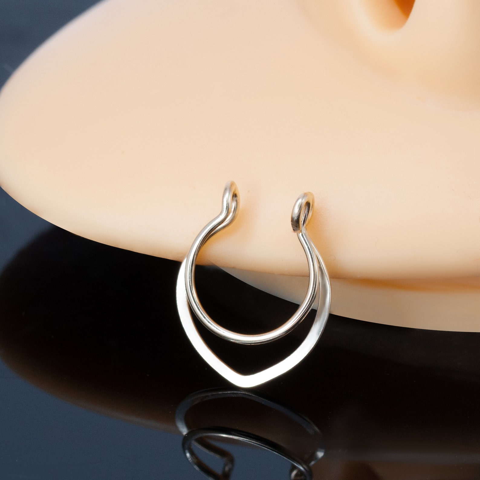 Septum Jewelry Gold Fake Septum Ring No Piercing Septum - Etsy