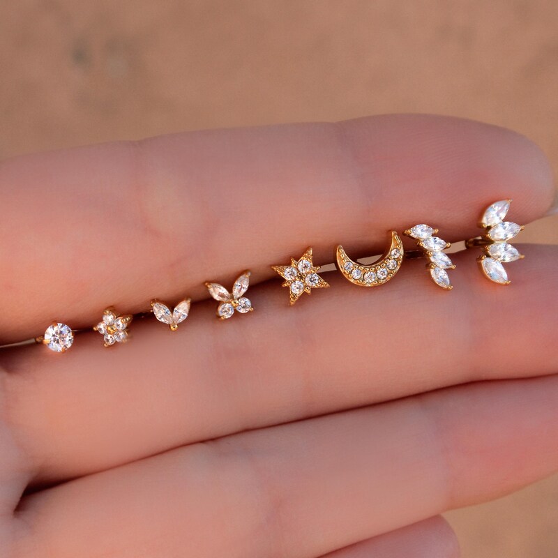 Flat Back Earrings - Etsy