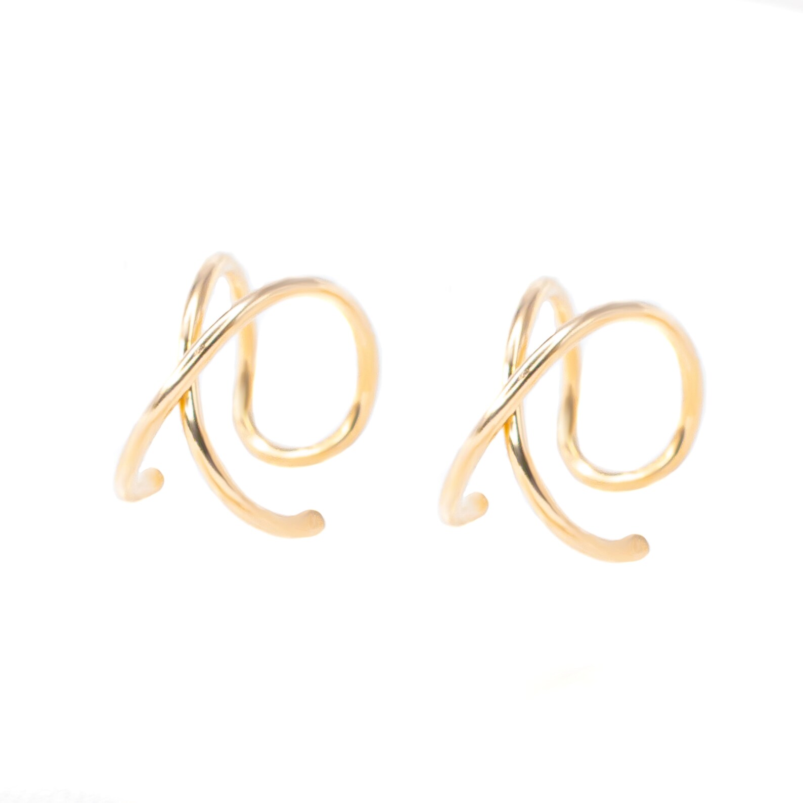 Set of 2 Ear Cuffs / Double Wire Ear Cuff / Dainty Jewelry / | Etsy