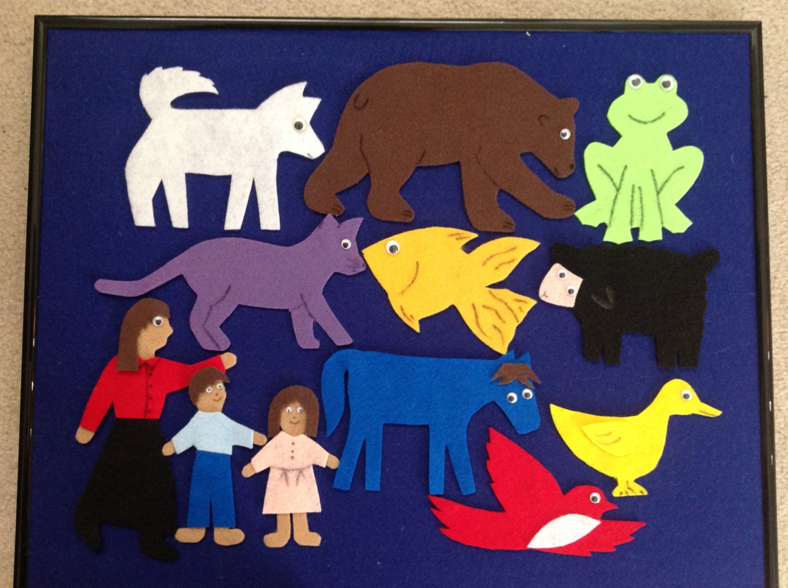 Brown Bear Brown Bear Children Story Flannel Board Felt - Etsy
