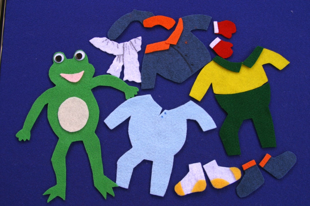 Froggy Gets Dressed Children Story Flannel Board Felt Set - Etsy