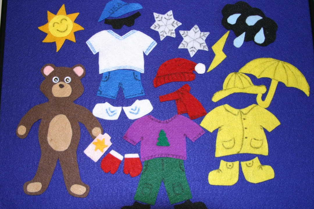 Little Bear Weather Dress Up Children Story Flannel - Etsy