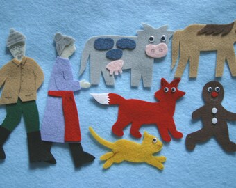 The Mitten Children Story Flannel Board Felt Set | Etsy
