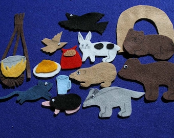 The Mitten Children Story Flannel Board Felt Set - Etsy