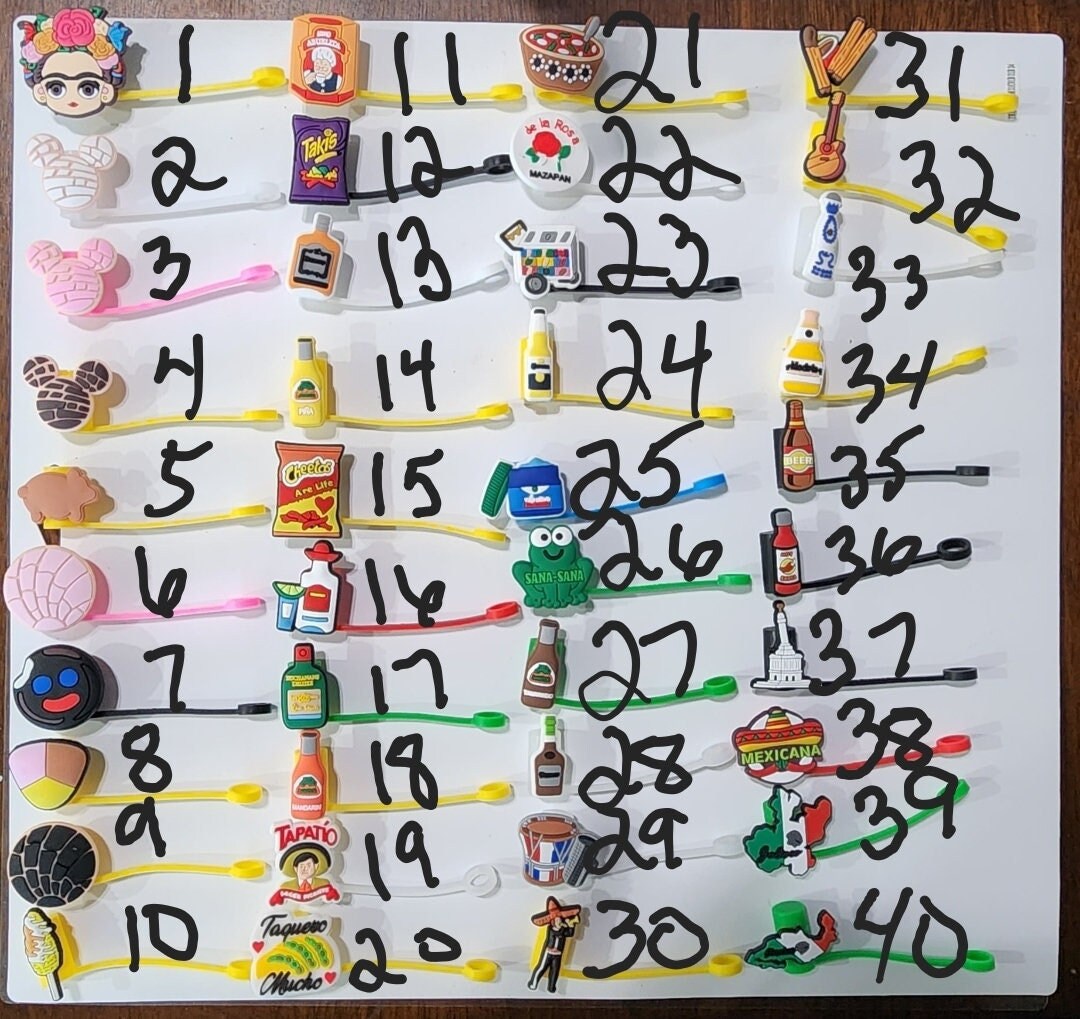 Straw Toppers, Straw Covers, Straw Charms, Straw Cover, Drink Topper ...