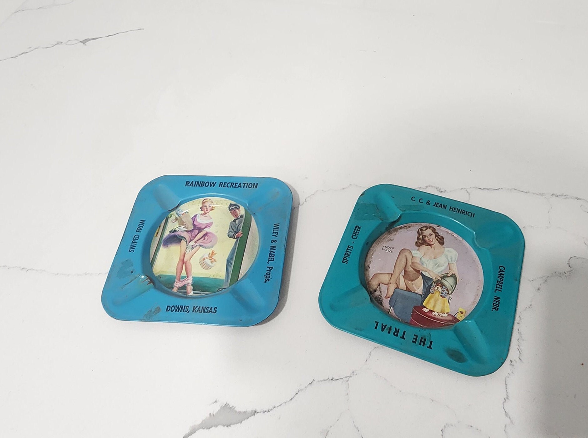 Vintage Pinup Girl Ashtrays Mid Century - Etsy