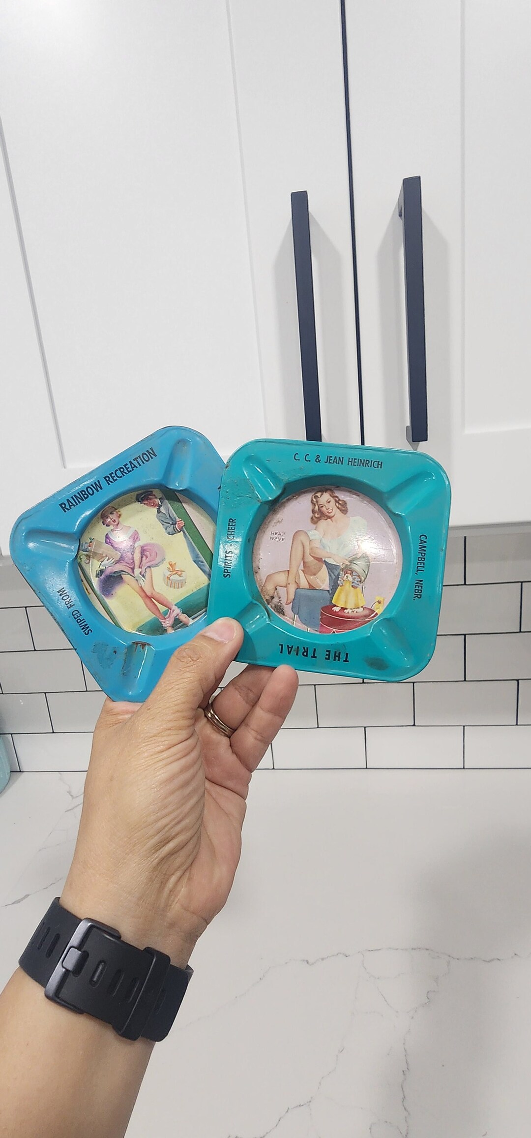 Vintage Pinup Girl Ashtrays Mid Century - Etsy
