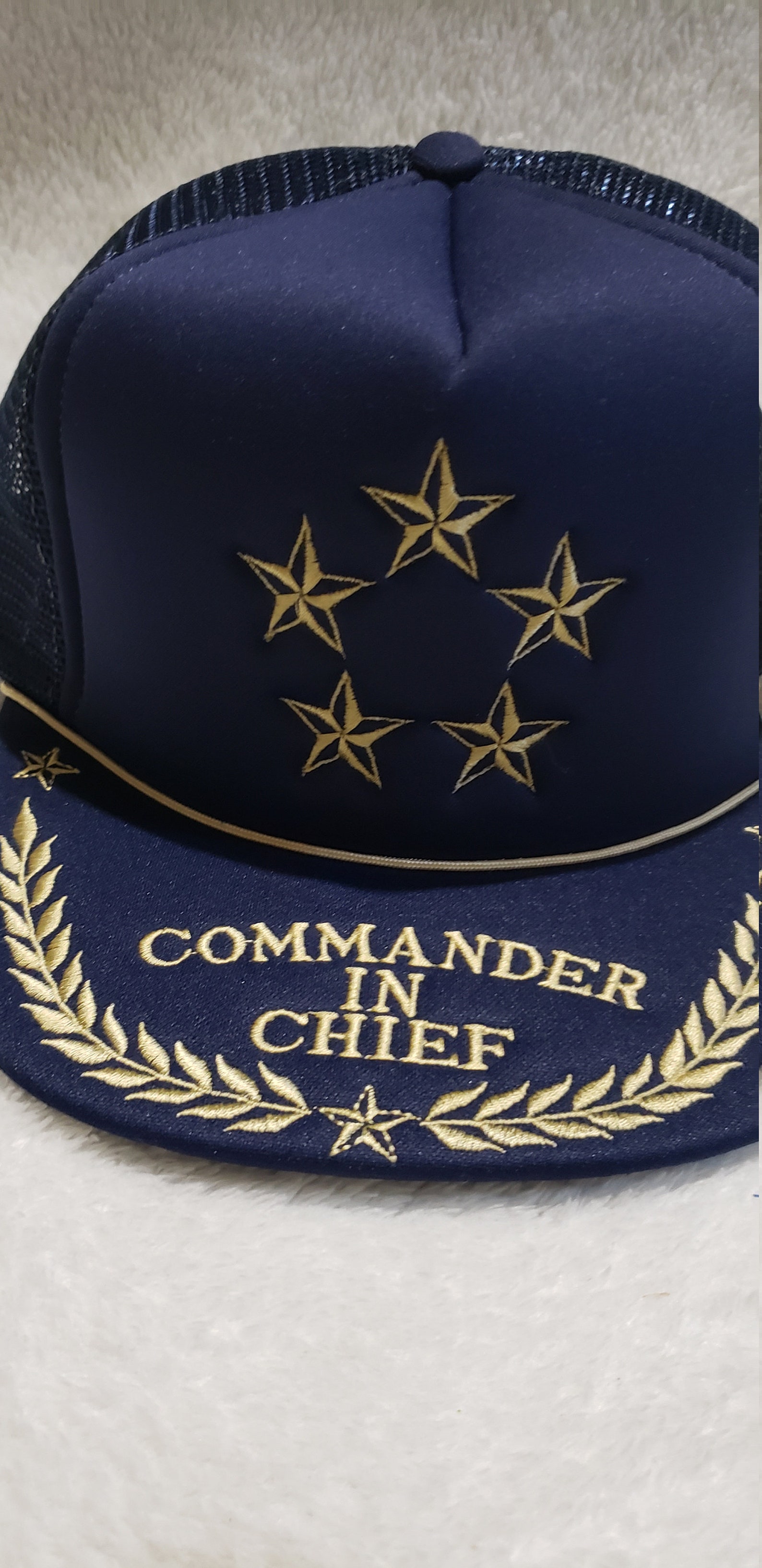 Vintage 1990s Commander in Chief Mesh Snapback Hat Adjustable - Etsy