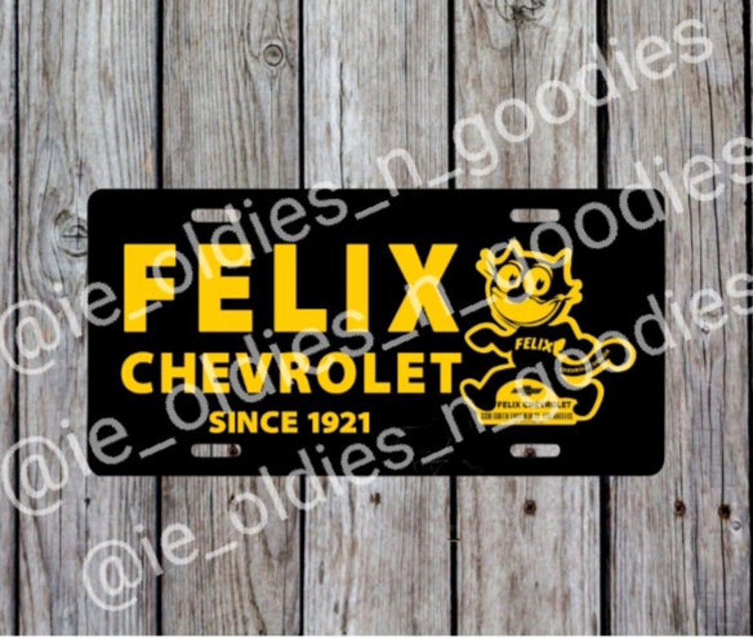 Felix License Metal Plate - Etsy
